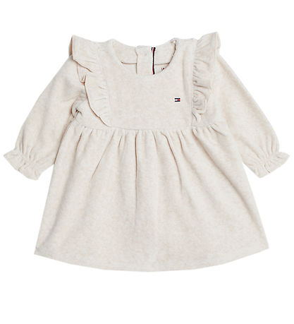 Tommy Hilfiger Kleid Velours Country Ivory Heather KW DE