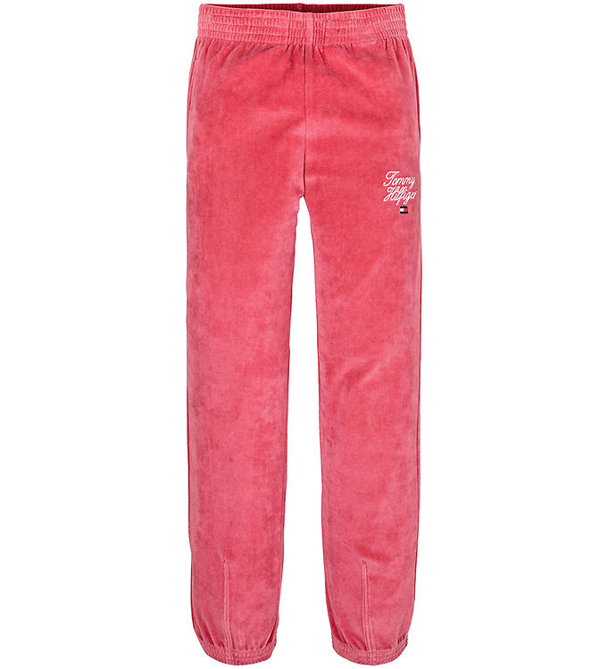Tommy Hilfiger Hosen Velours Skript Erbe Pink KW DE