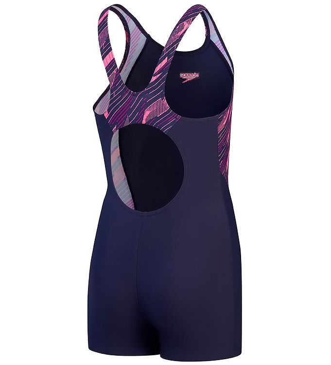 Speedo Swimsuit Hyperboom Splice Navy Pink Prompt Shipping