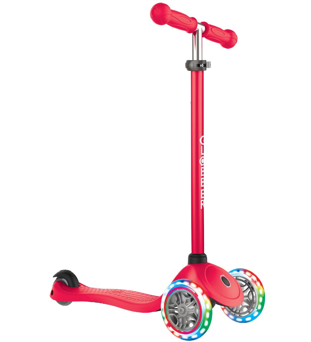 Globber Scooter - Primo Lights - Red - caribbeanchallengeinitiative.org